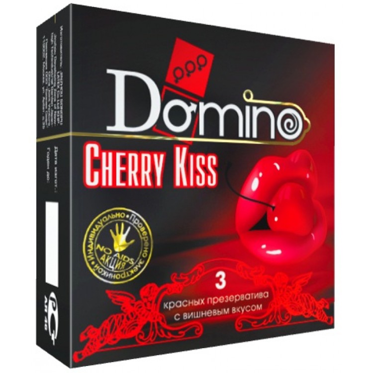 Купить Презервативы Domino Cherry Kiss со вкусом вишни 3 шт в