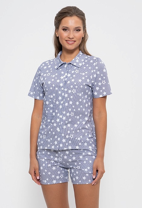 Женский домашний комплект с шортами 956-azure, Cleo